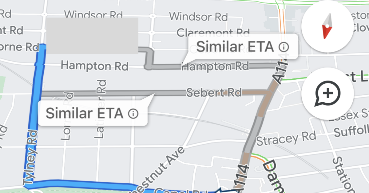 Input: Google Maps gives 3 options